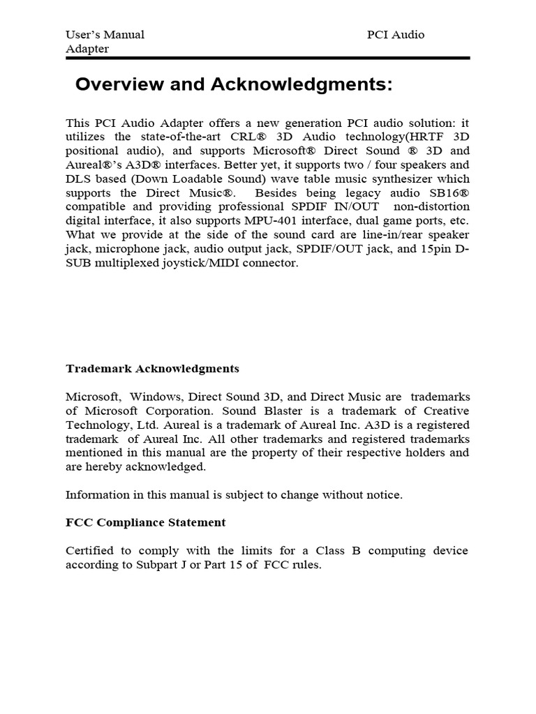 8338 - 3RD The State-Of-The-Art CRL® 3D Audio Technology (HRTF 3D ...
