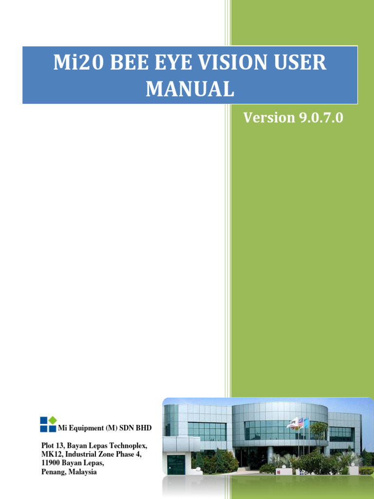 Mi20 Bee Eye Vision Manual (Version 9.9.7.0) | PDF | Computer File | Button (Computing)