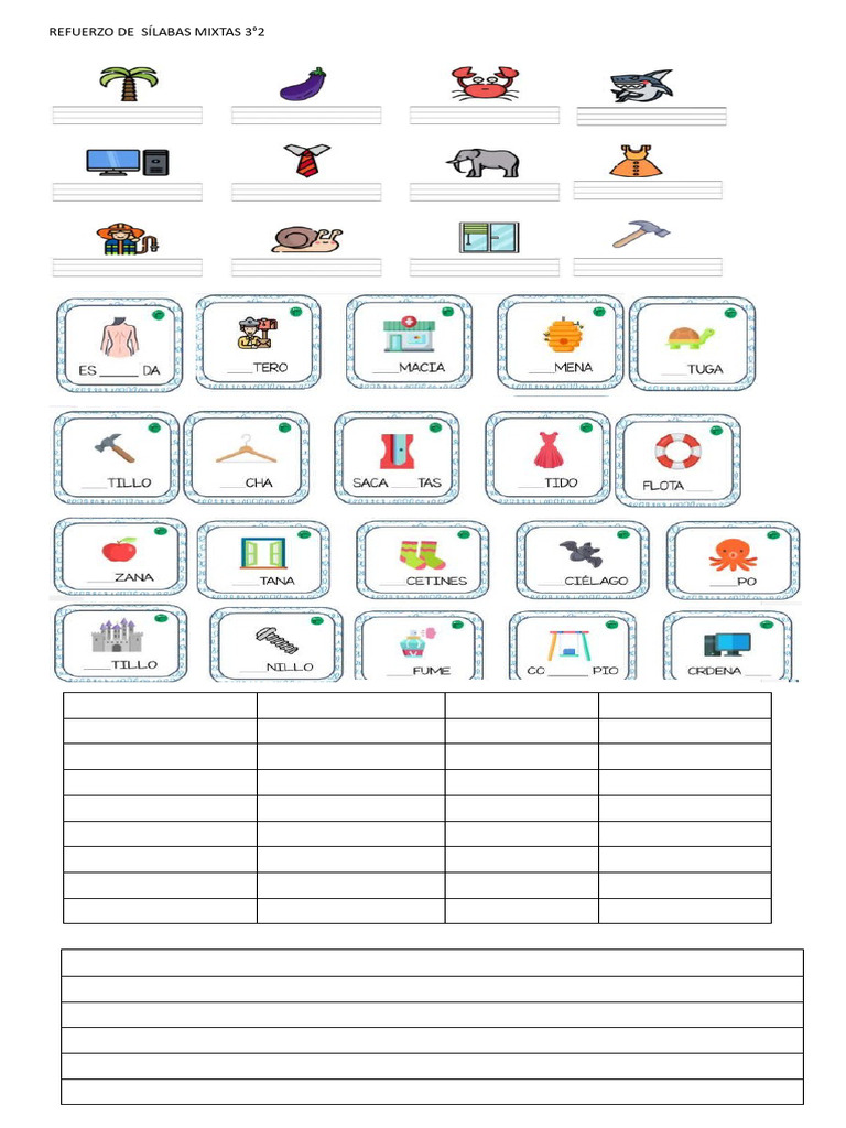 SÍLABAS MIXTAS 2 Cuadernillo (Recuperado Automáticamente) | PDF