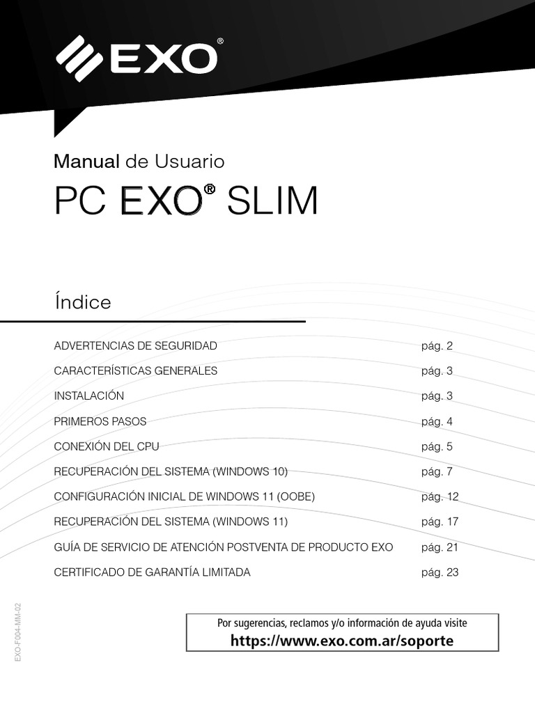EXO F004-MM-02 Manual PC-Slim | PDF | Windows 10 | USB