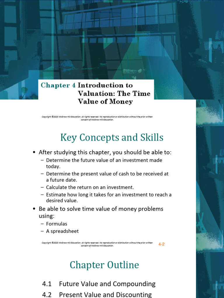 Chapter - 4 - Time Value of Money - S4 - S5 | PDF | Time Value Of Money | Present Value