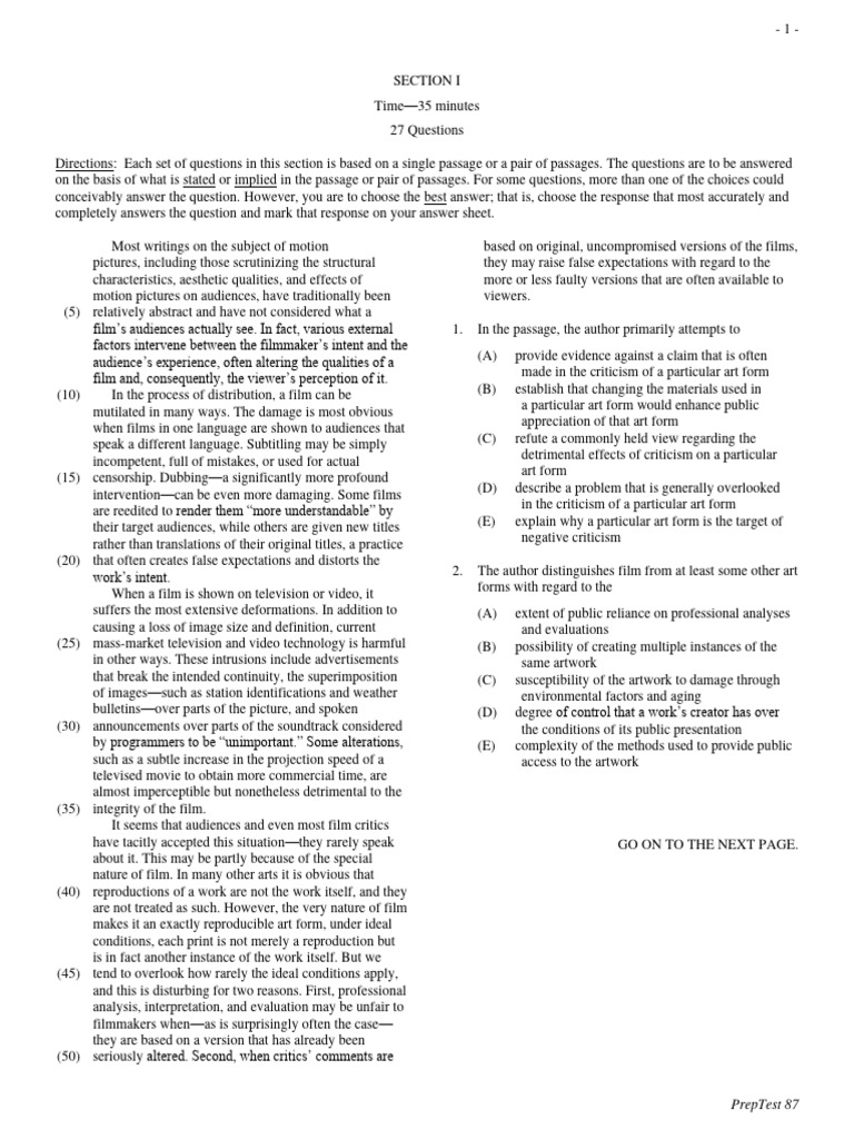 PrepTest 87 - June 19 | PDF | Witness | Confession (Law)