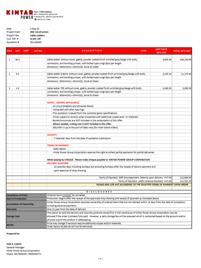 Cable Tray | PDF | Payments | Receipt