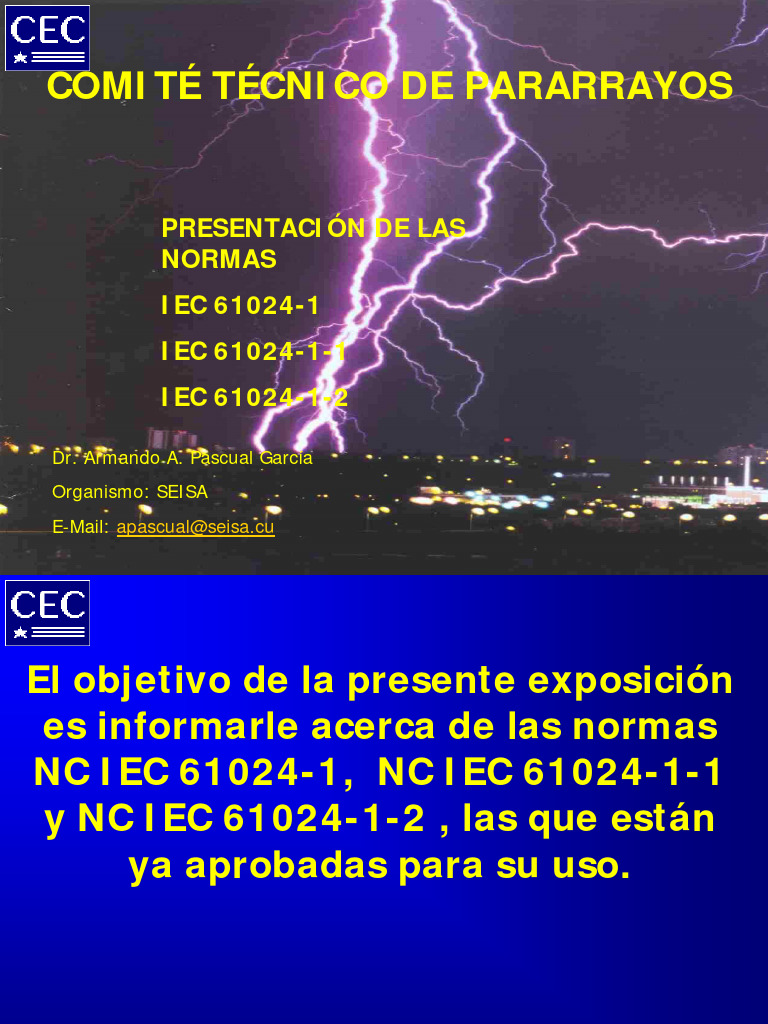 Normas IEC para Protección de Rayos | PDF | Relámpago | edificio