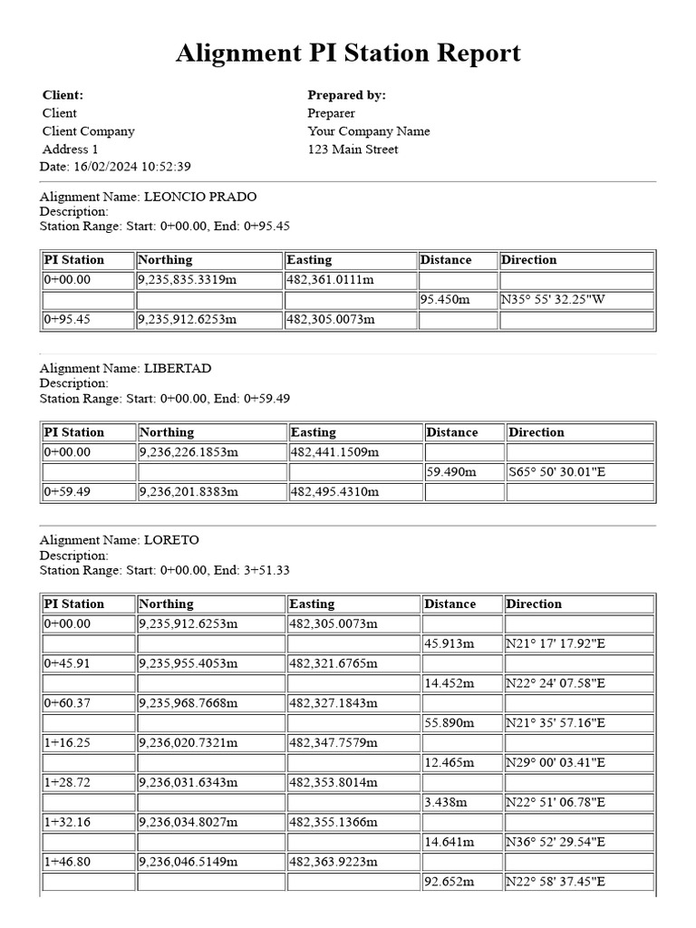 Alignment PI Station Report3 | PDF