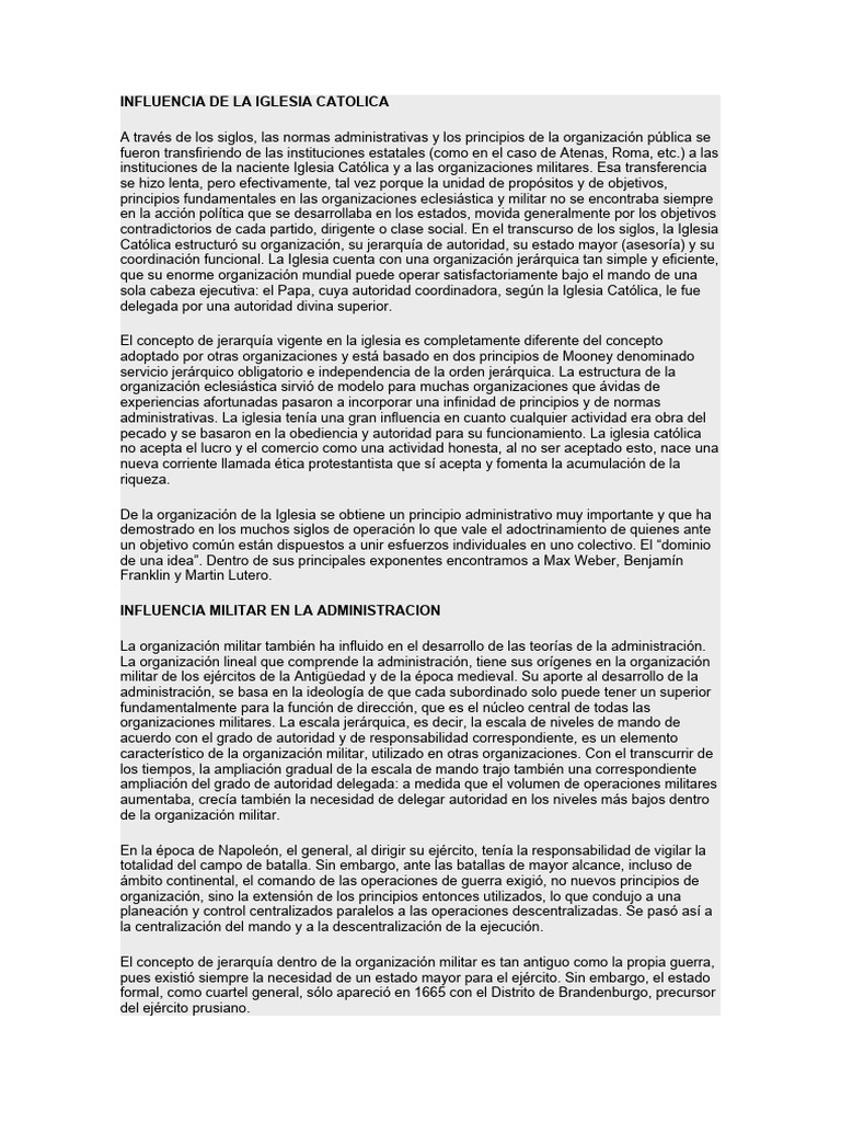 Influencia de La Iglesia Catolica | PDF | Iglesia Católica ...