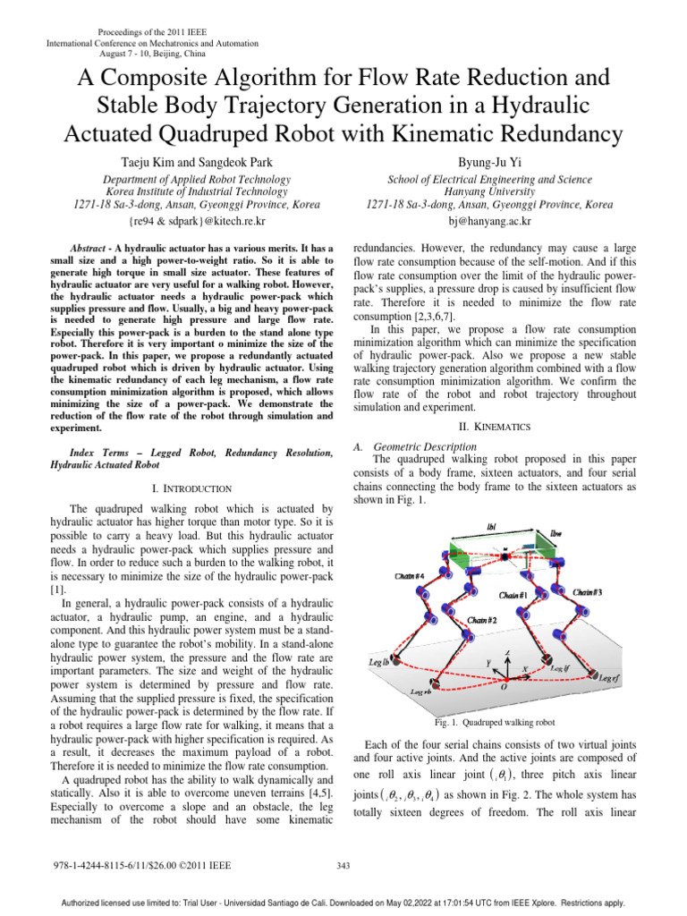 A Composite Algorithm For Flow Rate Reduction and Stable Body ...