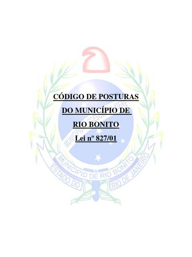 Codigo de Posturas - Lei 824-2001 | PDF | Desperdício | Tráfego