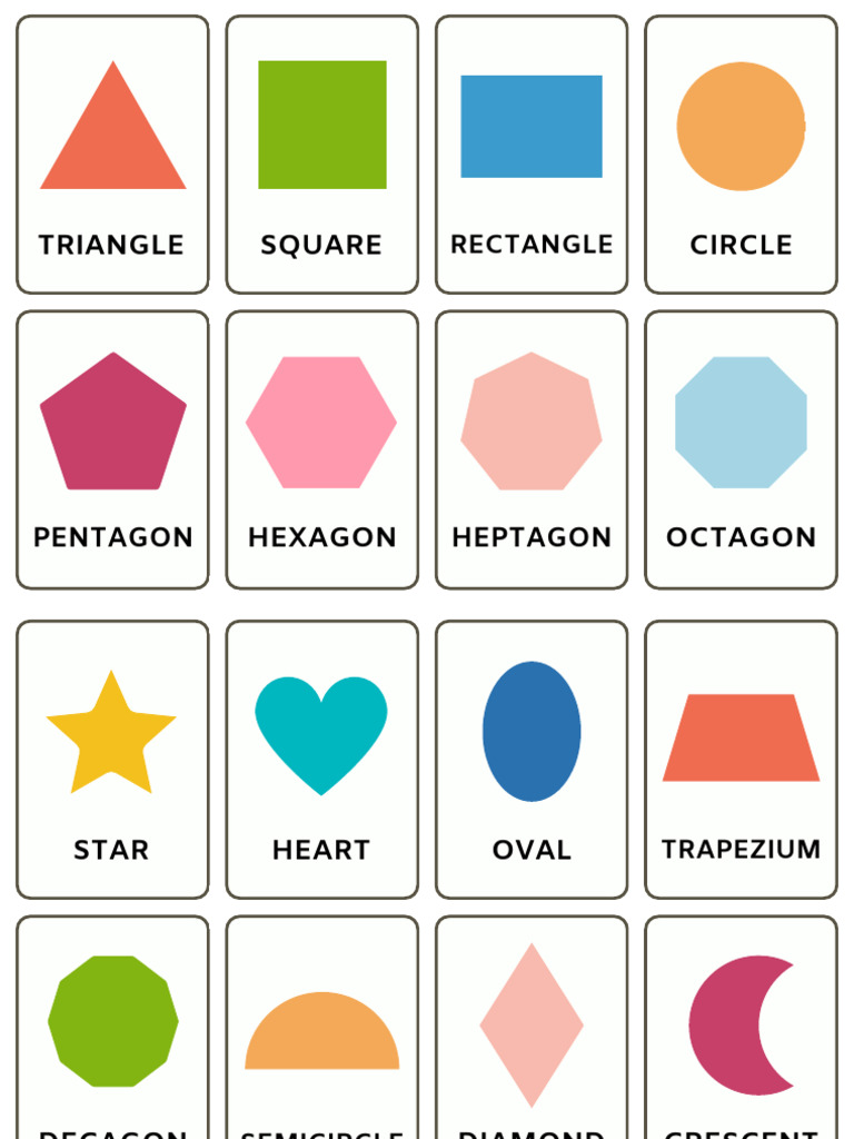 Shapes Flashcards PDF Guide | PDF