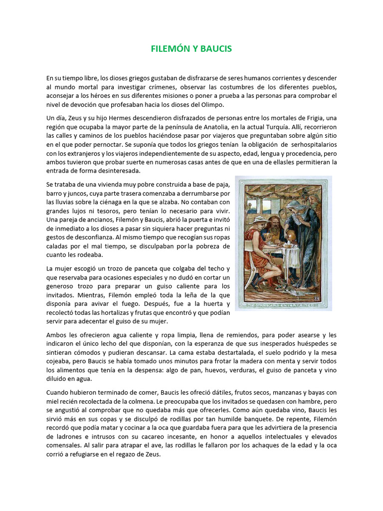 Filemón y Baucis | PDF | Religión y espiritualidad