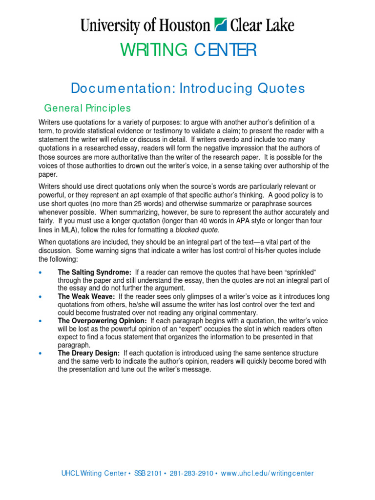 Commentary Quote | PDF | Citation | Essays