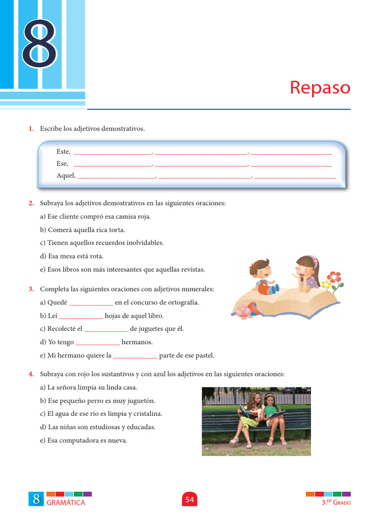 Repaso | PDF | Adjetivo | Verbo