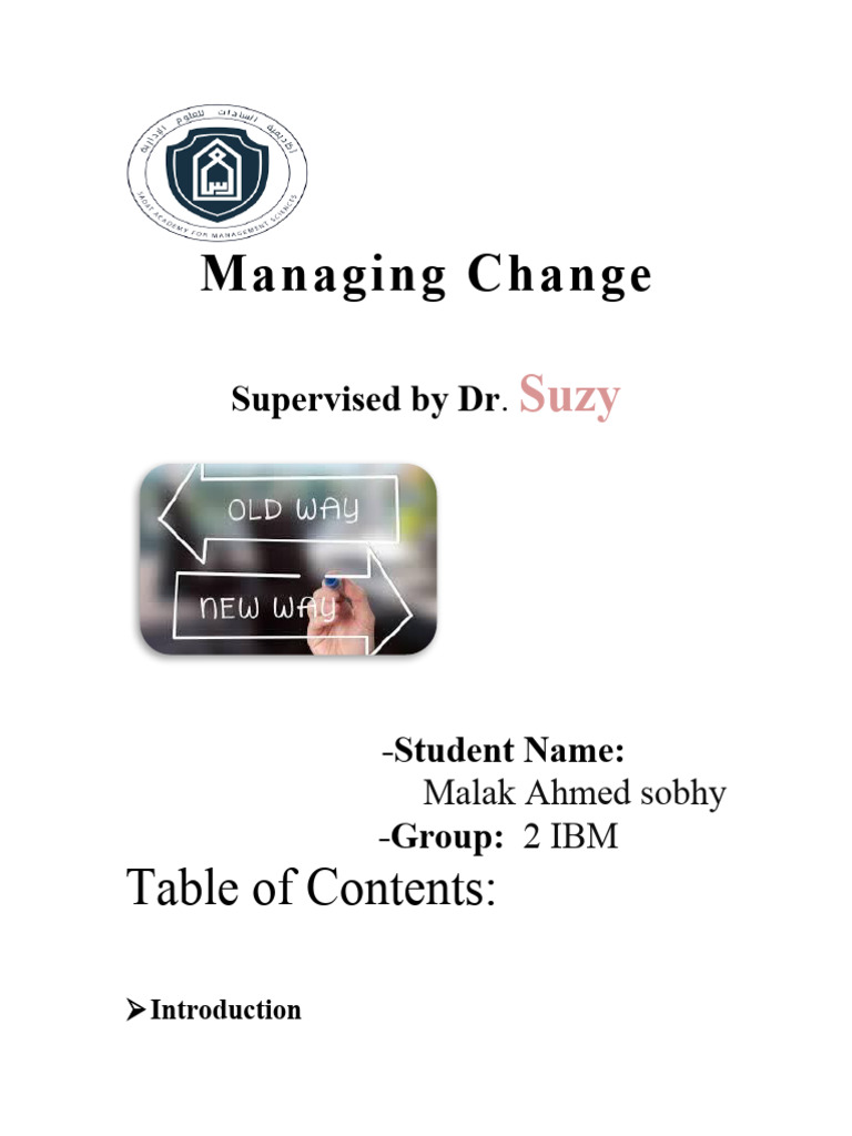 Managing Change | Download Free PDF | Change Management ...