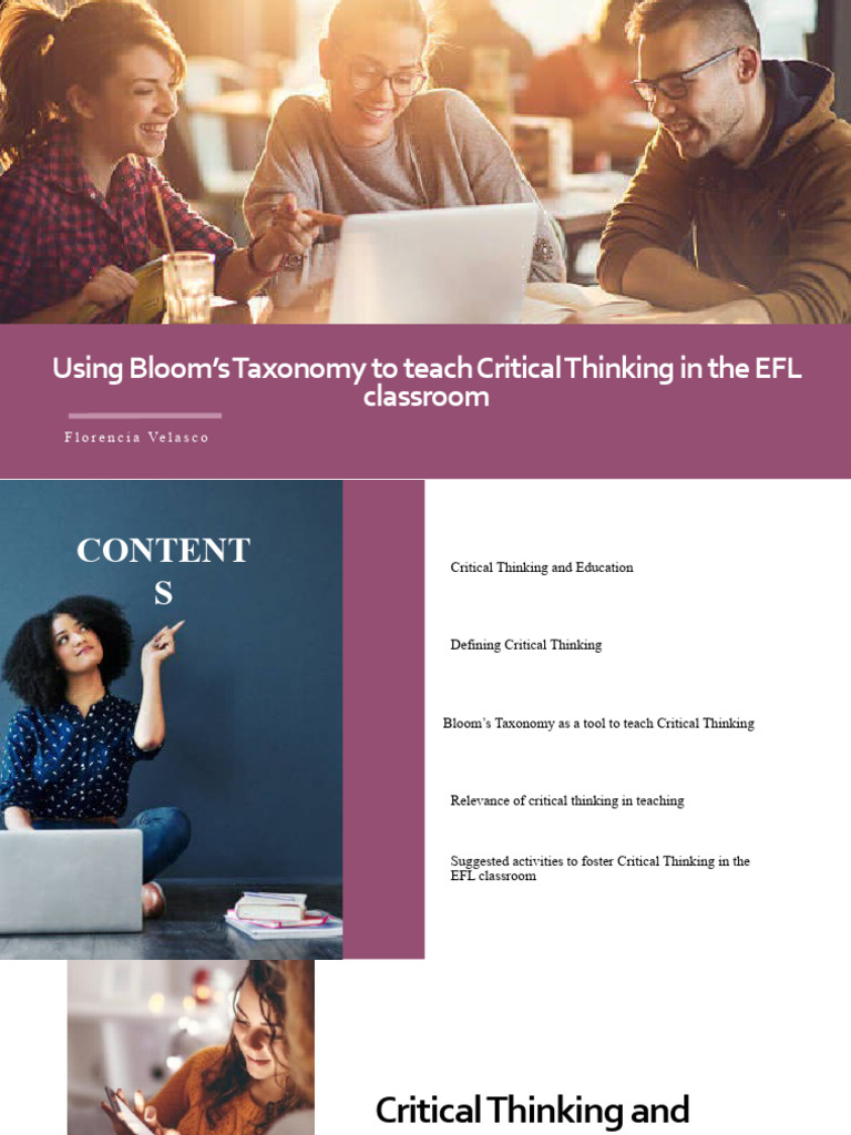 Bloom’s Taxonomy for EFL Critical Thinking | PDF | Critical Thinking ...