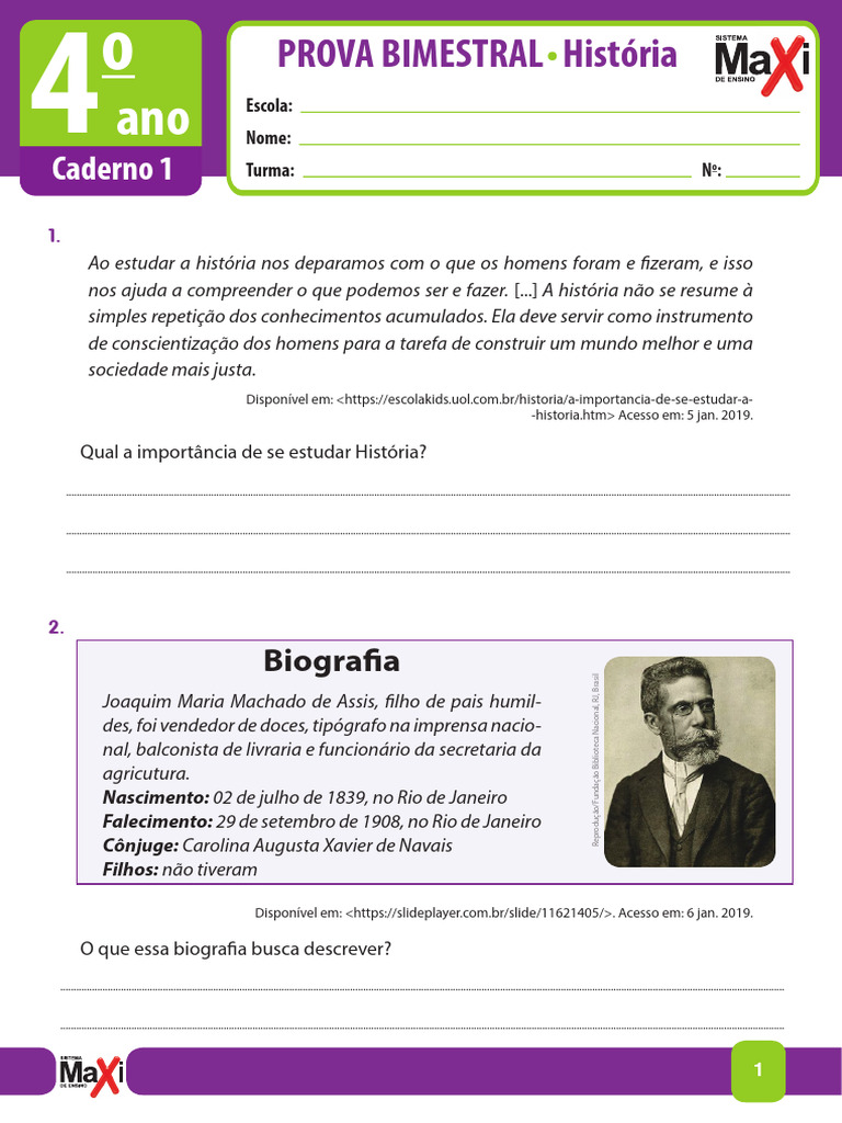 História 4º Ano Caderno 1 2019 | PDF | Tempo | Maomé