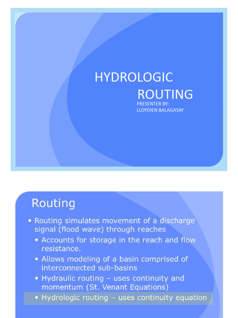 Ix Hydrologic Routing | PDF
