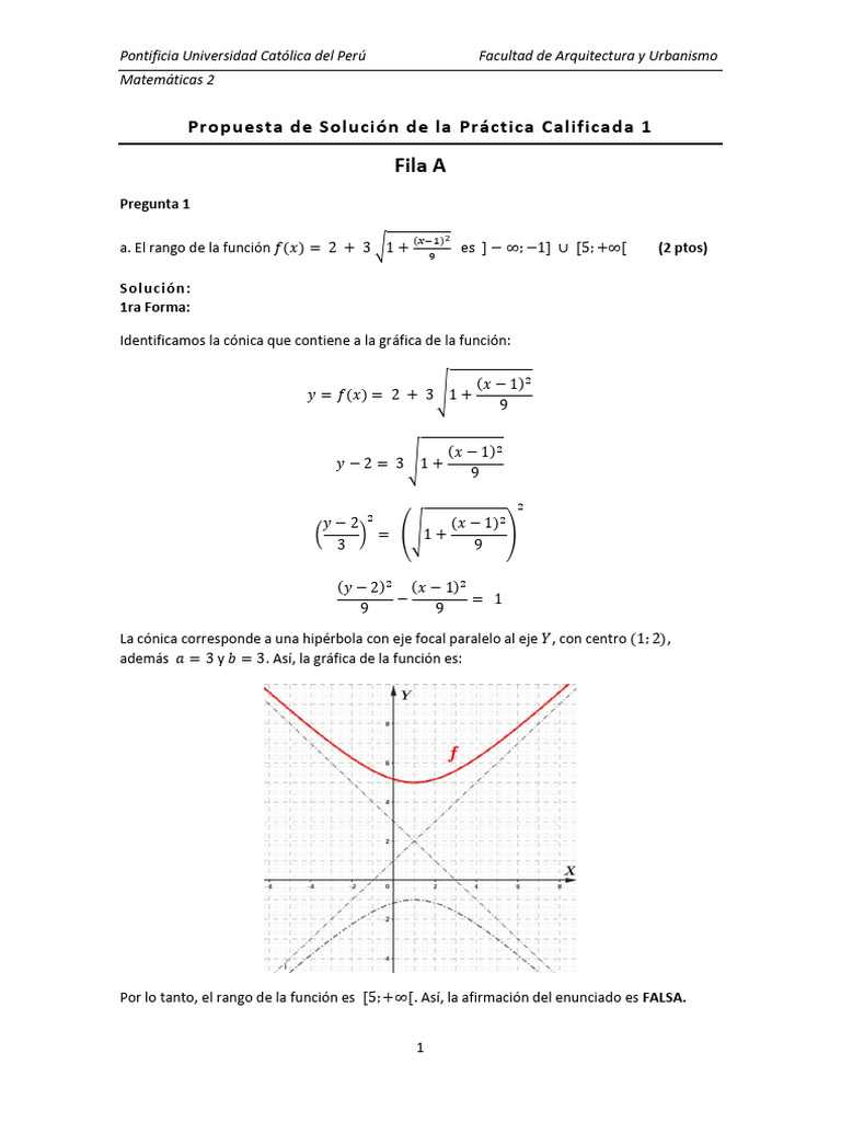 MAT146-2023-1-Solucionario-PC2-Fila A | PDF | Teorema | Análisis matemático