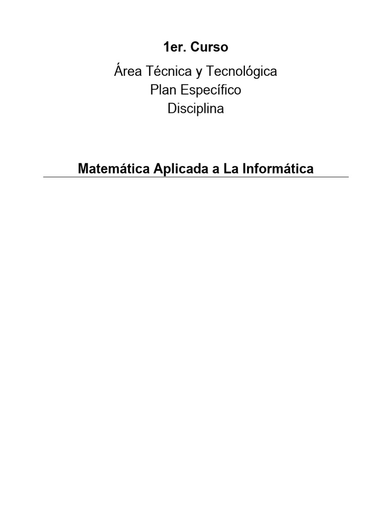 Matematica Aplicada A La Informatica | PDF | Decimal | Números