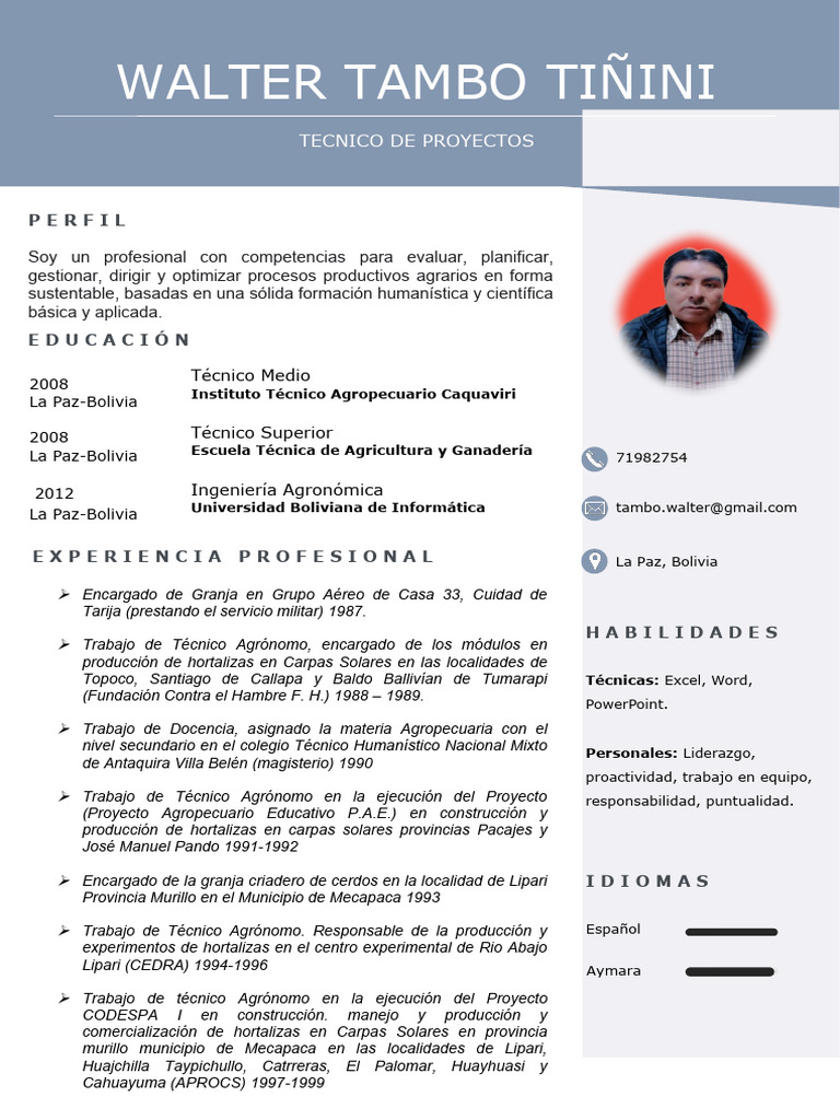 CV Walter | PDF | Agronomía | Agricultura