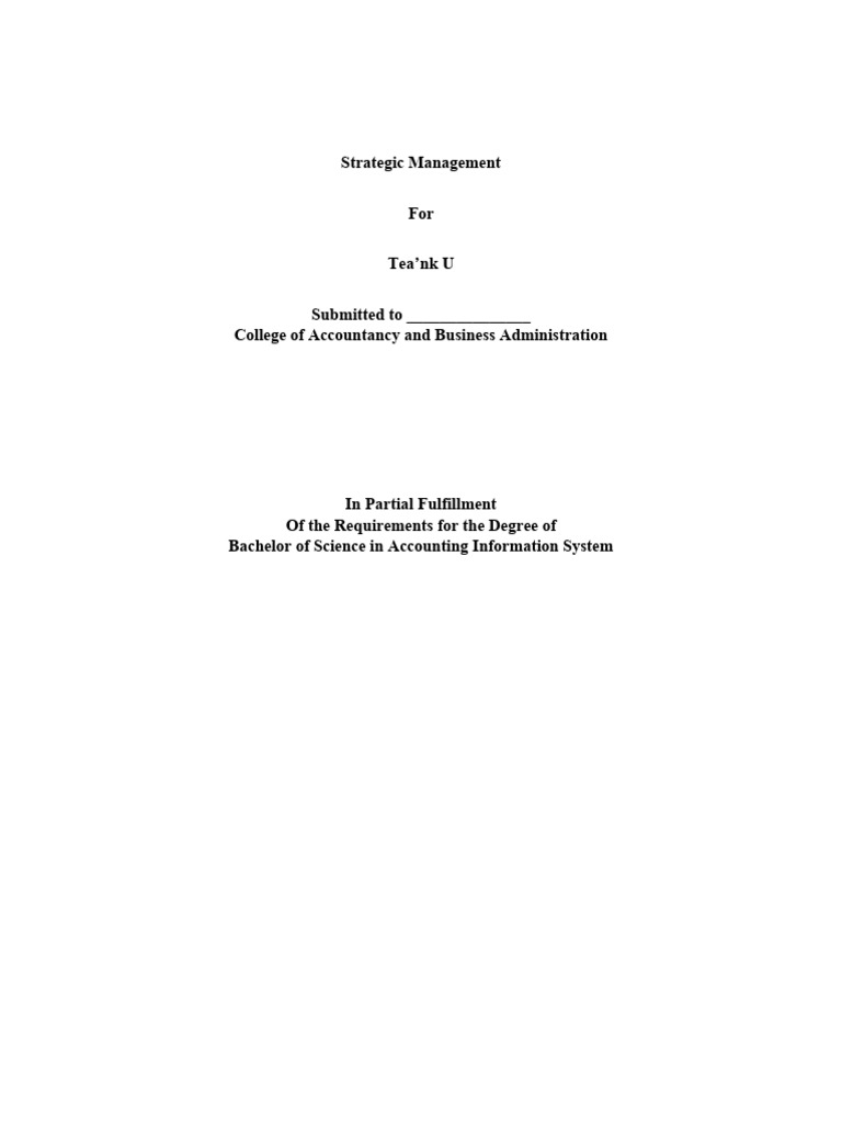 Strategic Business Analysis Autosaved | PDF | Strategic Management | Marketing