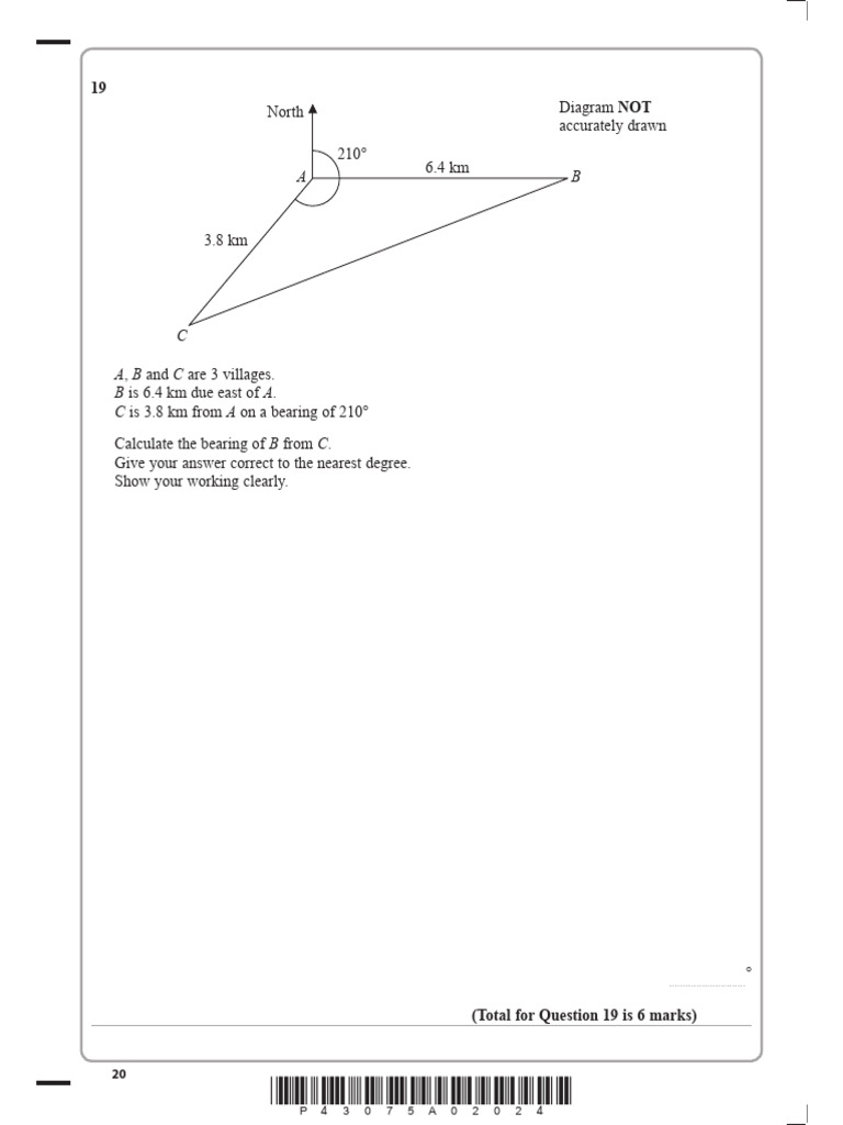 Bearings in Trigonometry Problems | PDF