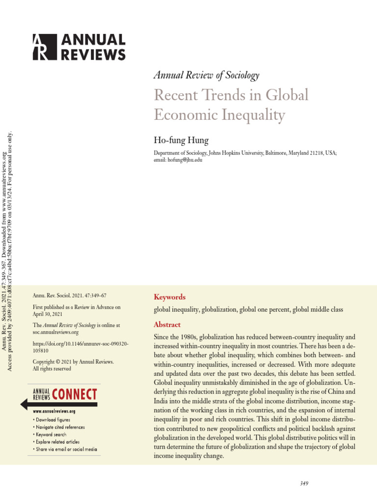 hung-2021-recent-trends-in-global-economic-inequality | PDF | Poverty & Homelessness ...