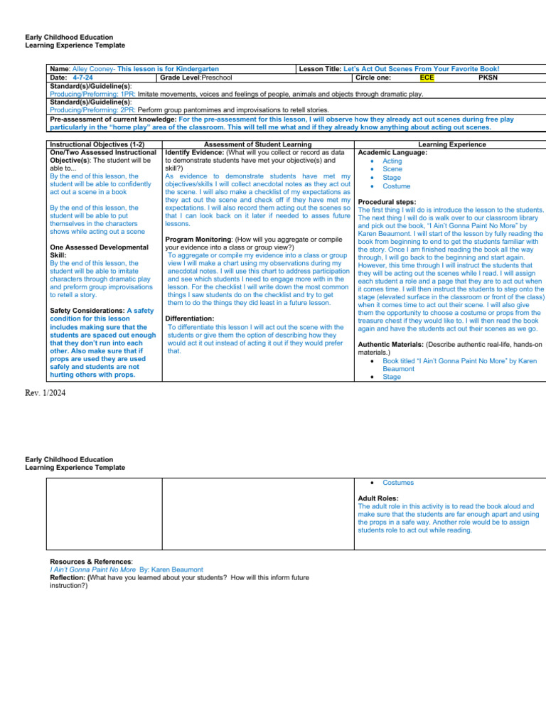 Edt 317 Drama Lesson Plan | PDF | Cognitive Science | Learning
