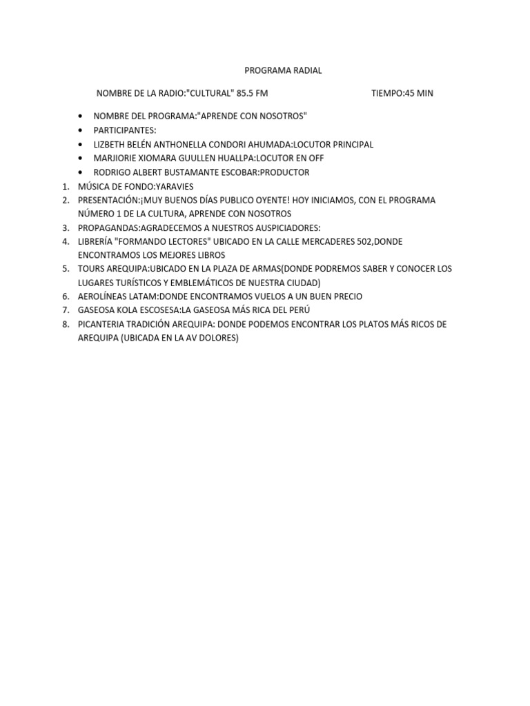 Programa Radial | PDF