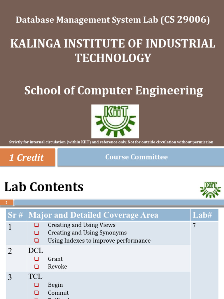 7. DBMS Experiment - Lab 7 | PDF | Database Index | Databases