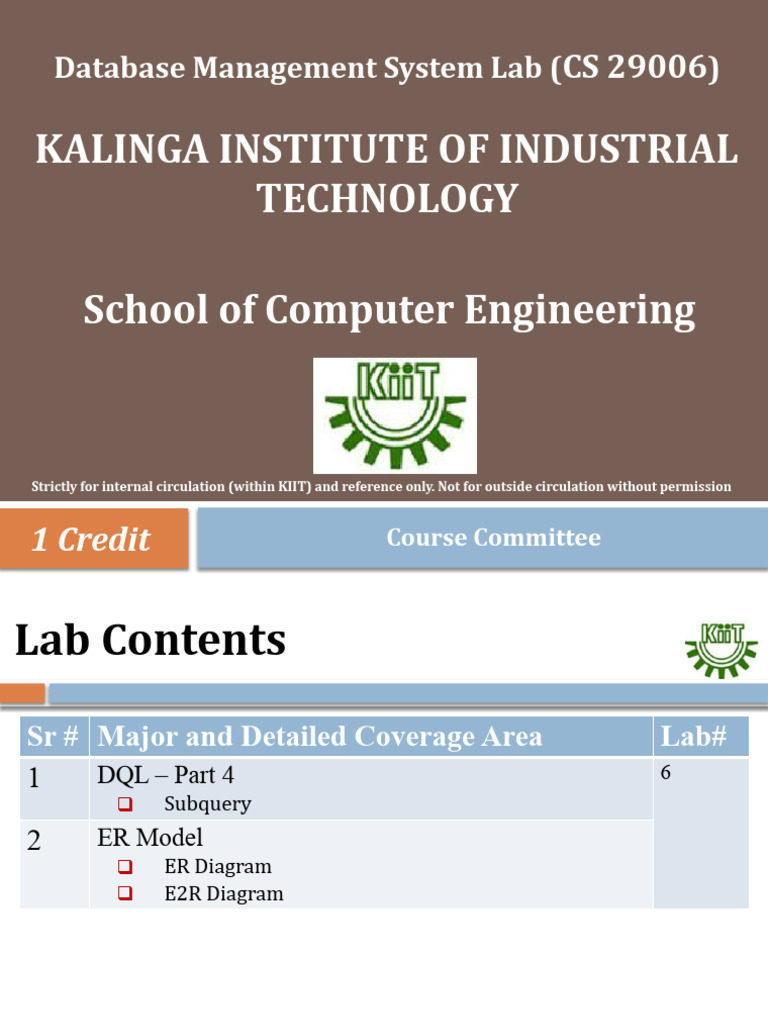 DBMS Experiment - Lab 6 | PDF | Computing | Data Management Software