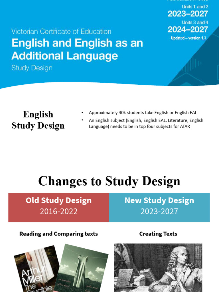 English Study Design 2023-2027 Overview | PDF | Language Arts ...