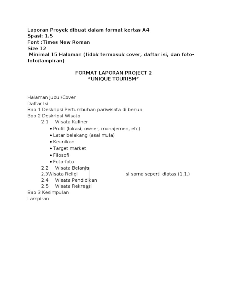 Format Laporan Project 2 | PDF | Ilmu Sosial | Seni