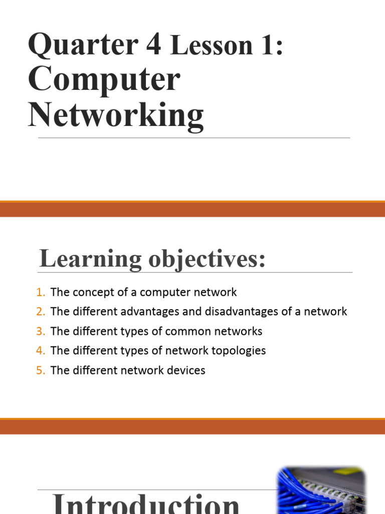 Quarter 4 - Lesson 1 Computer Network | PDF | Computer Network | Network Topology