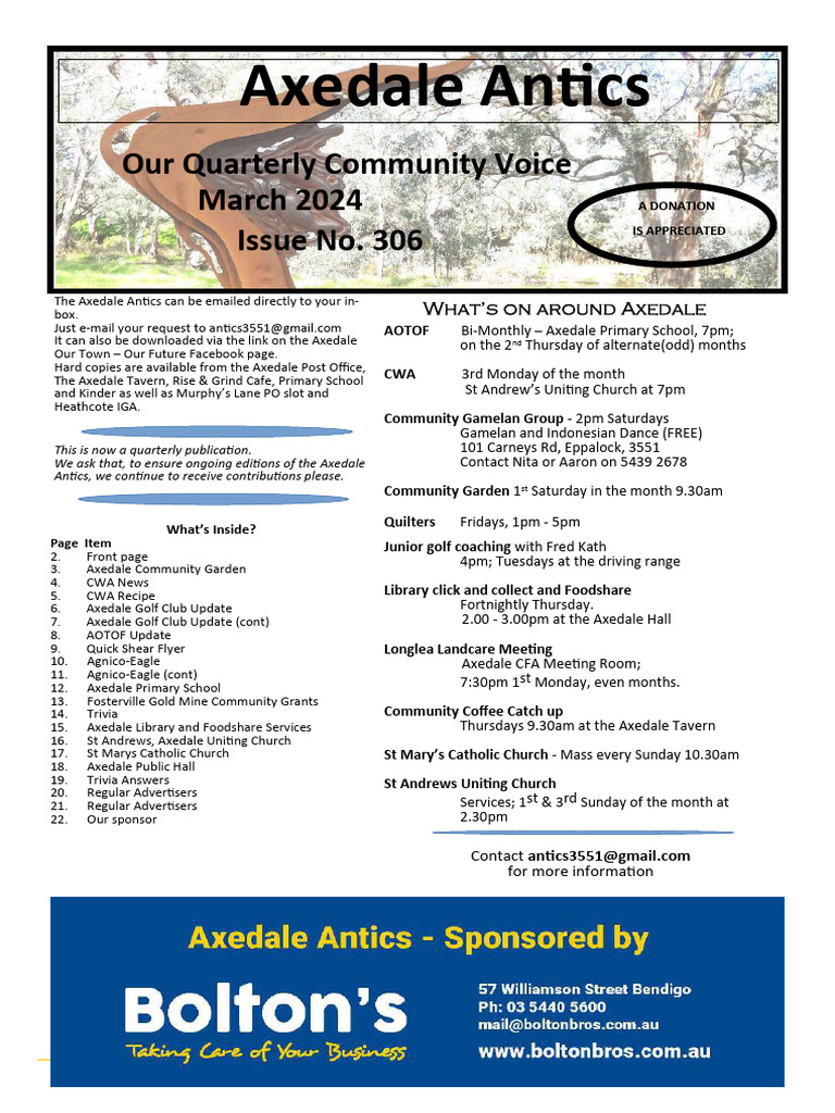March 2024 Axedale Antics - Compressed | PDF