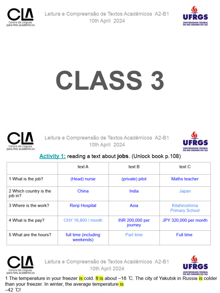 Reading Class 3 | Download Free PDF | Translations | Linguistics