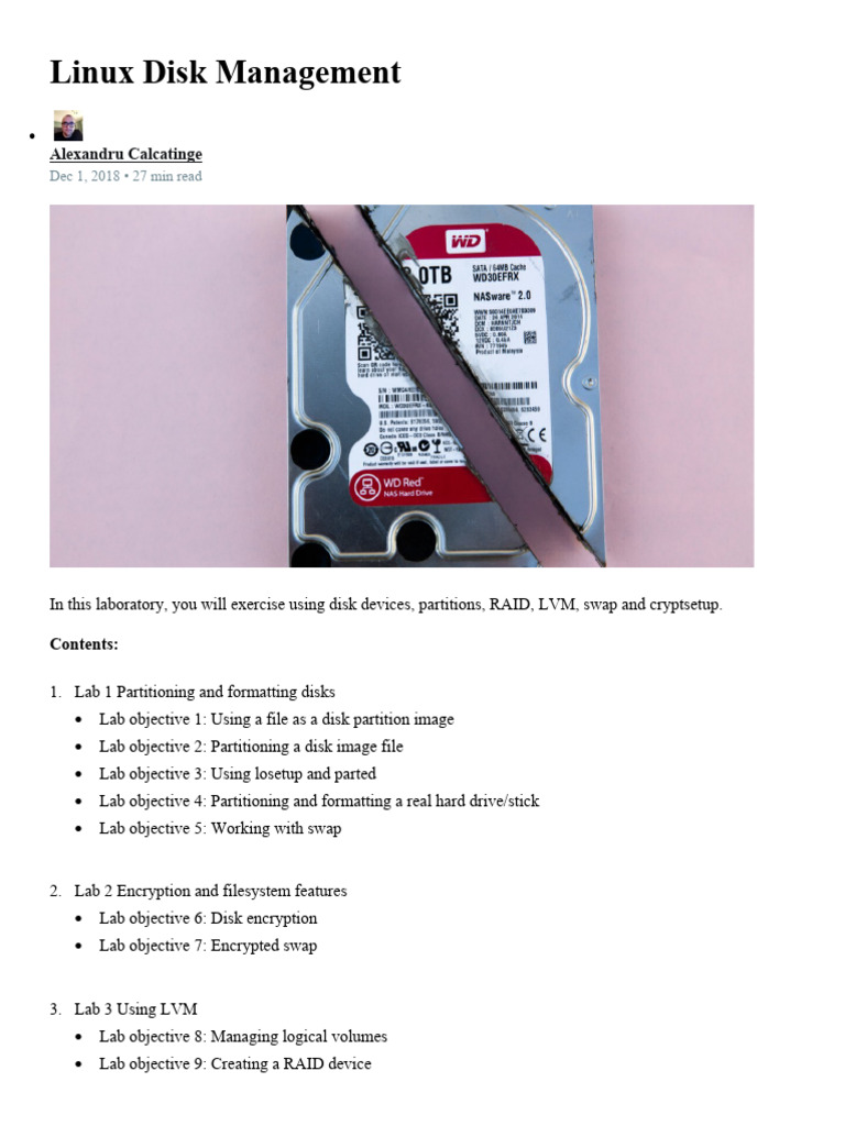 Disk Partitioning Lab - Part I | PDF | Computer Architecture | Computer ...