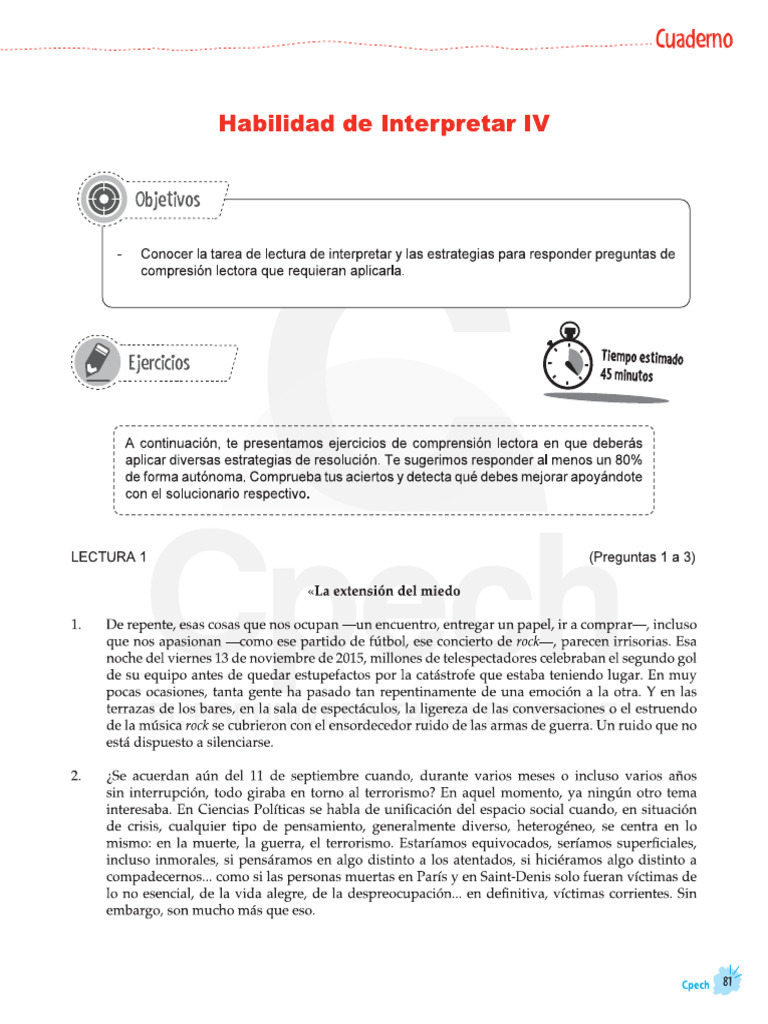 Interpretar Ejercitación | PDF