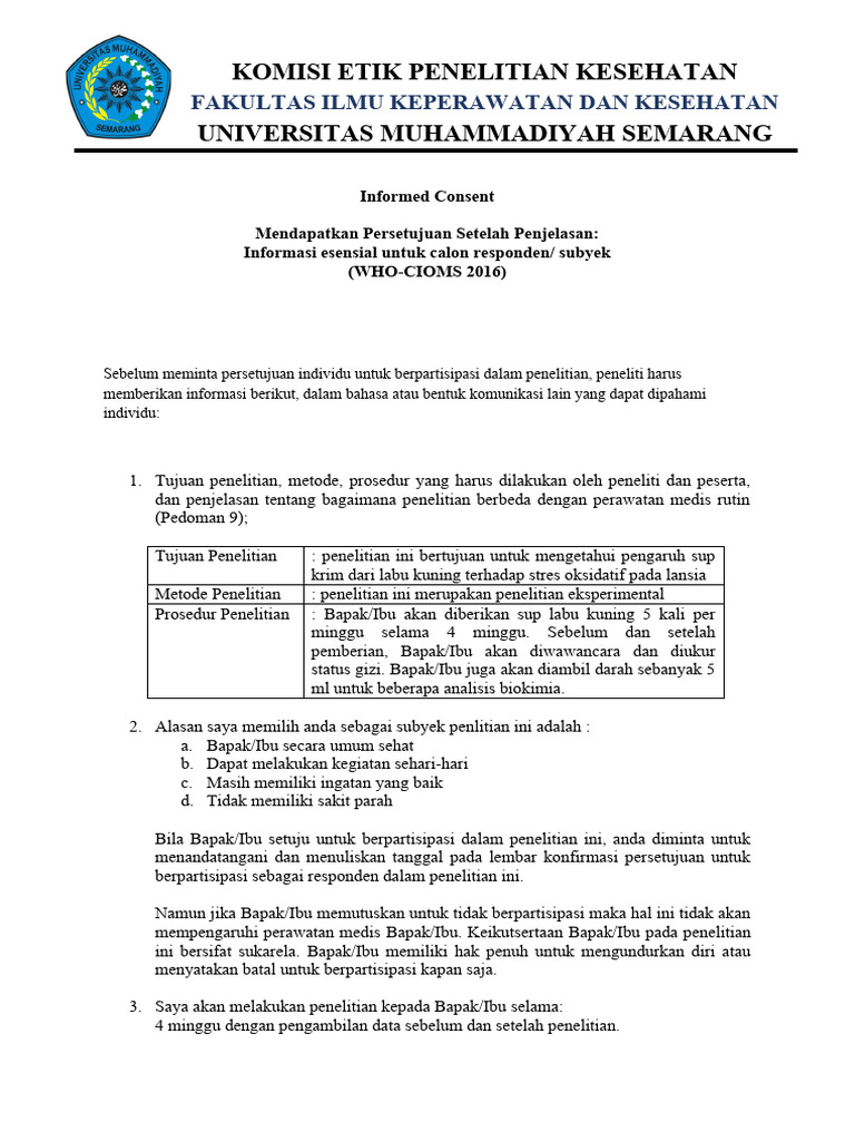 Informed Consent | PDF | Pengembangan Diri | Kesehatan Holistik