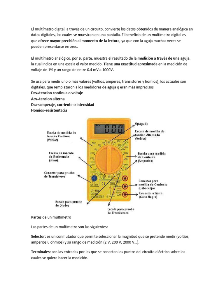 El Multímetro Digital | PDF