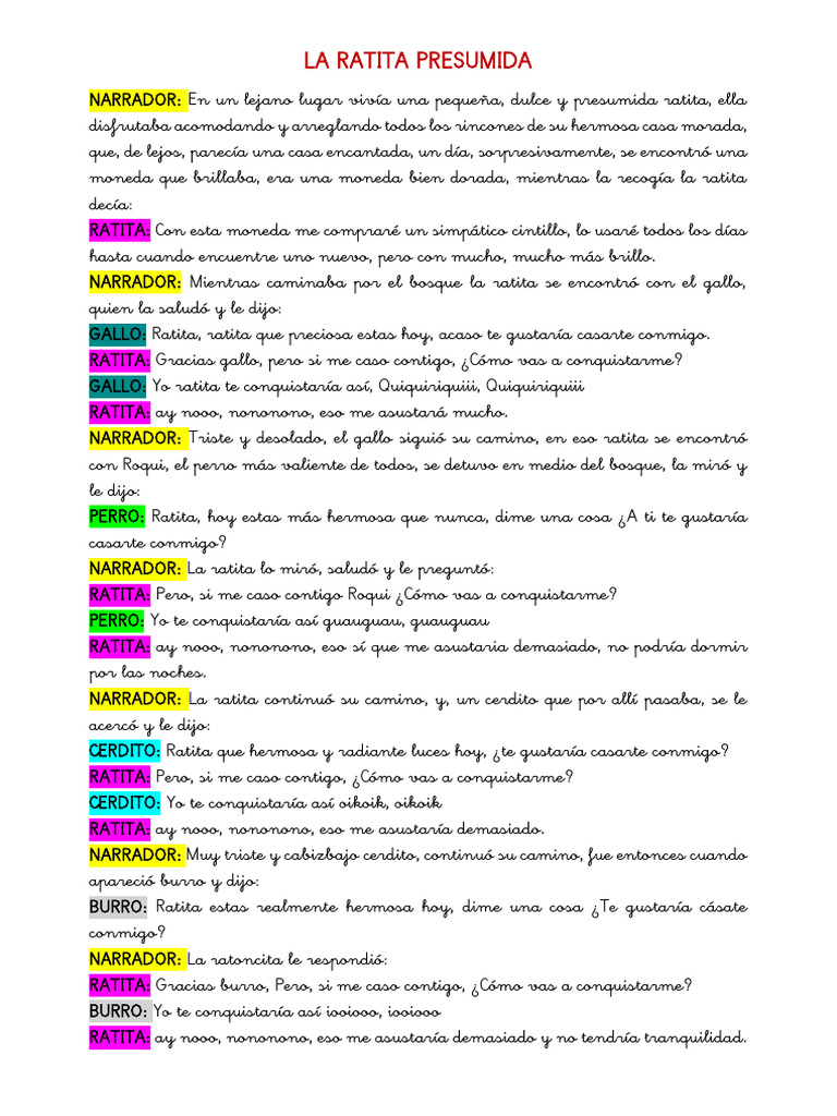 La Ratita Presumida | PDF