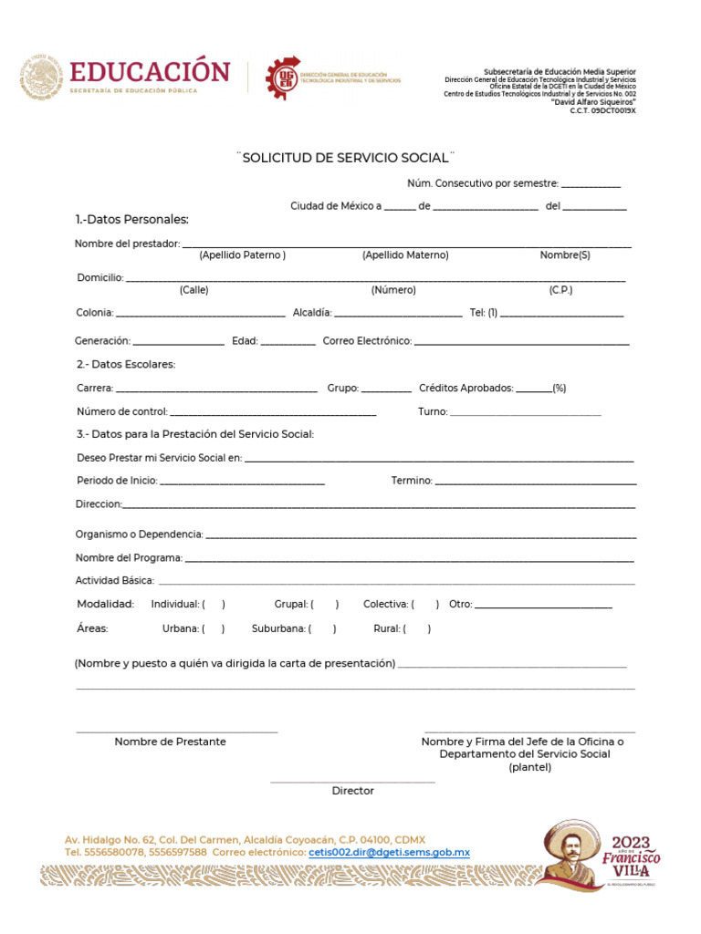 Formatos 2023 Ss | PDF