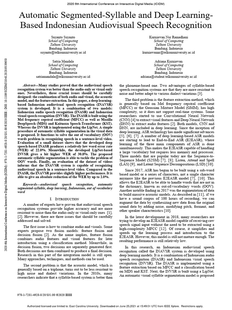 Deep Learning Modernisasi Machine Learning Untuk Big Data | PDF | Speech Recognition | Deep Learning