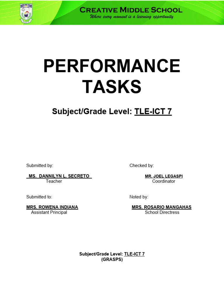 Performance Task 3rd Quarter | PDF
