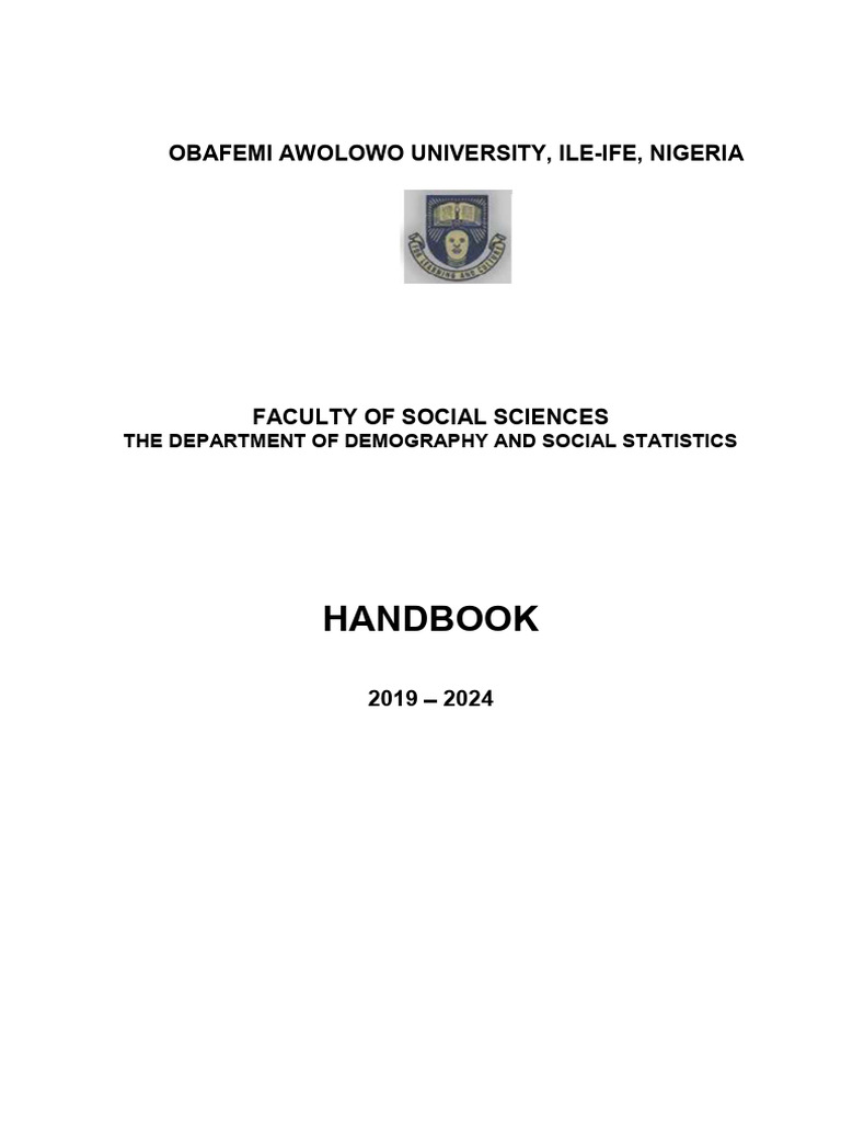 Handbook: Obafemi Awolowo University, Ile-Ife, Nigeria | PDF ...