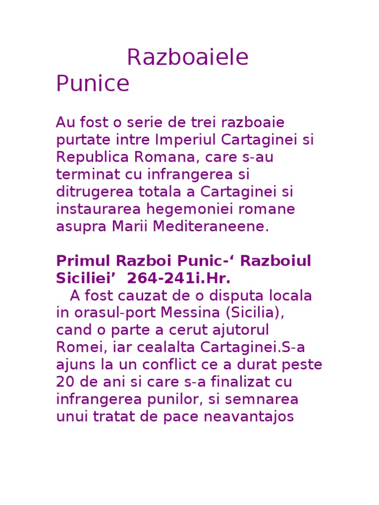 Razboaiele Punice | PDF