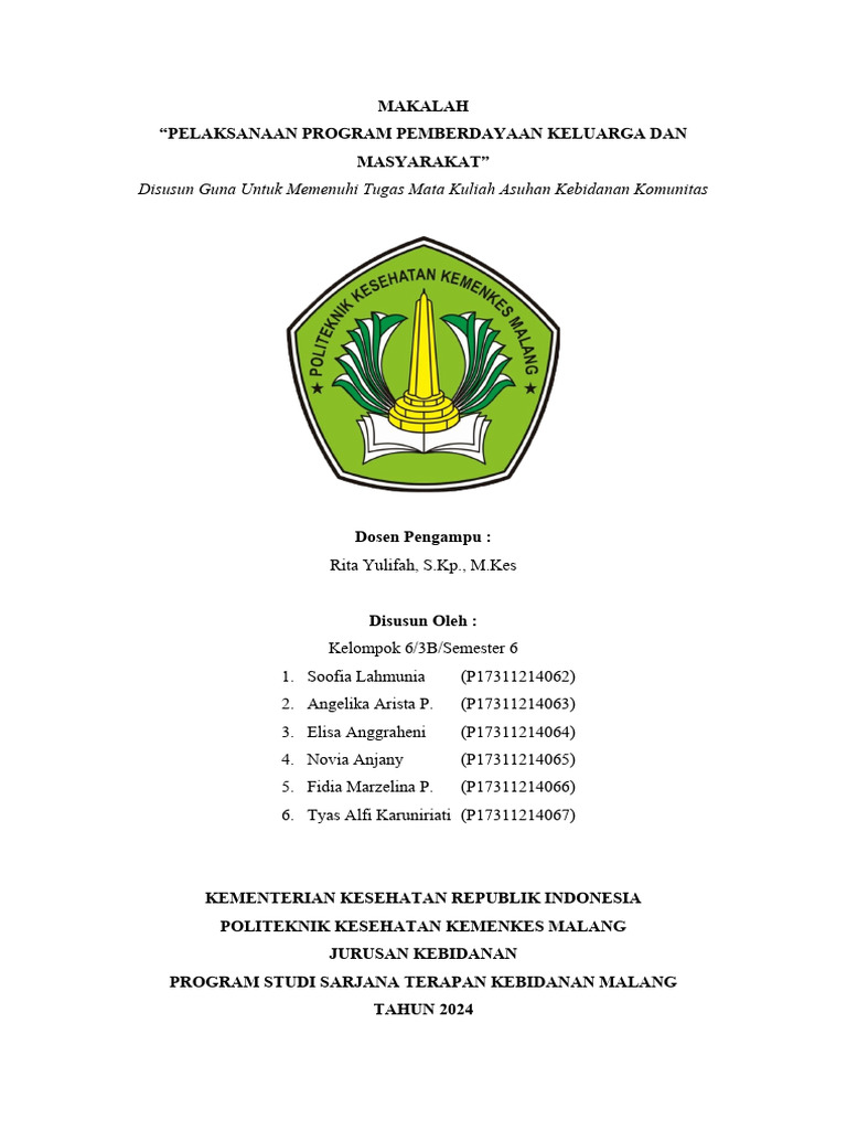 KLP 4 Pelaksana Program | PDF