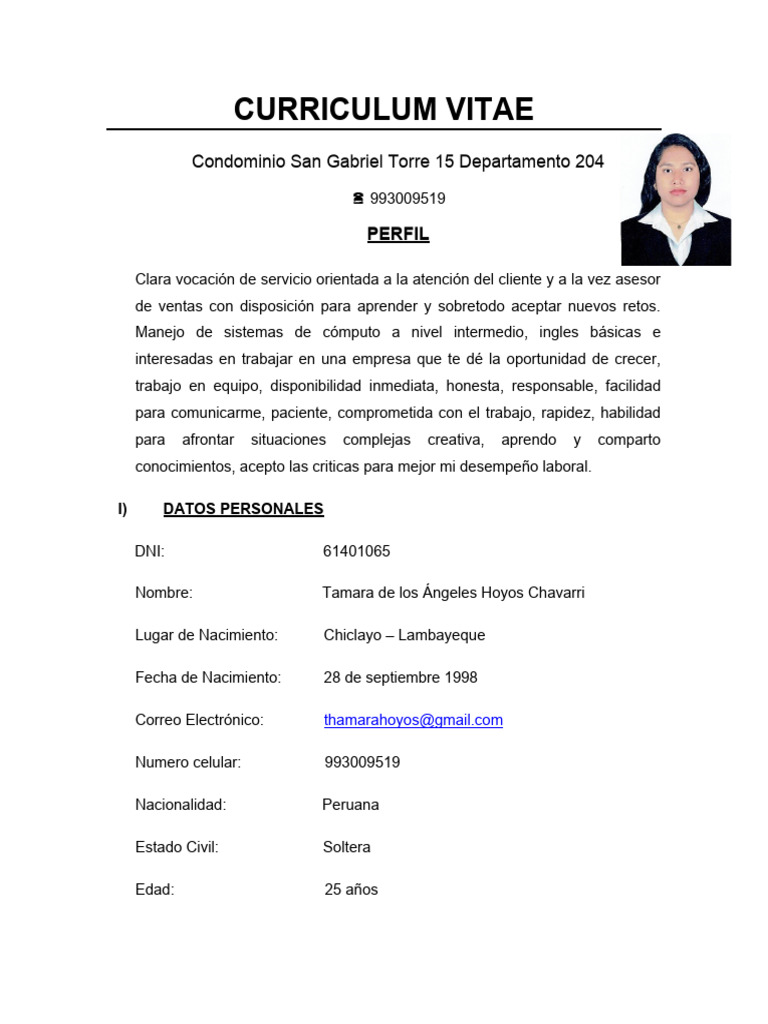 Curriculum Vitae - Tamara (1) - Actualiado 2 | PDF | Crecimiento personal y profesional | Negocios