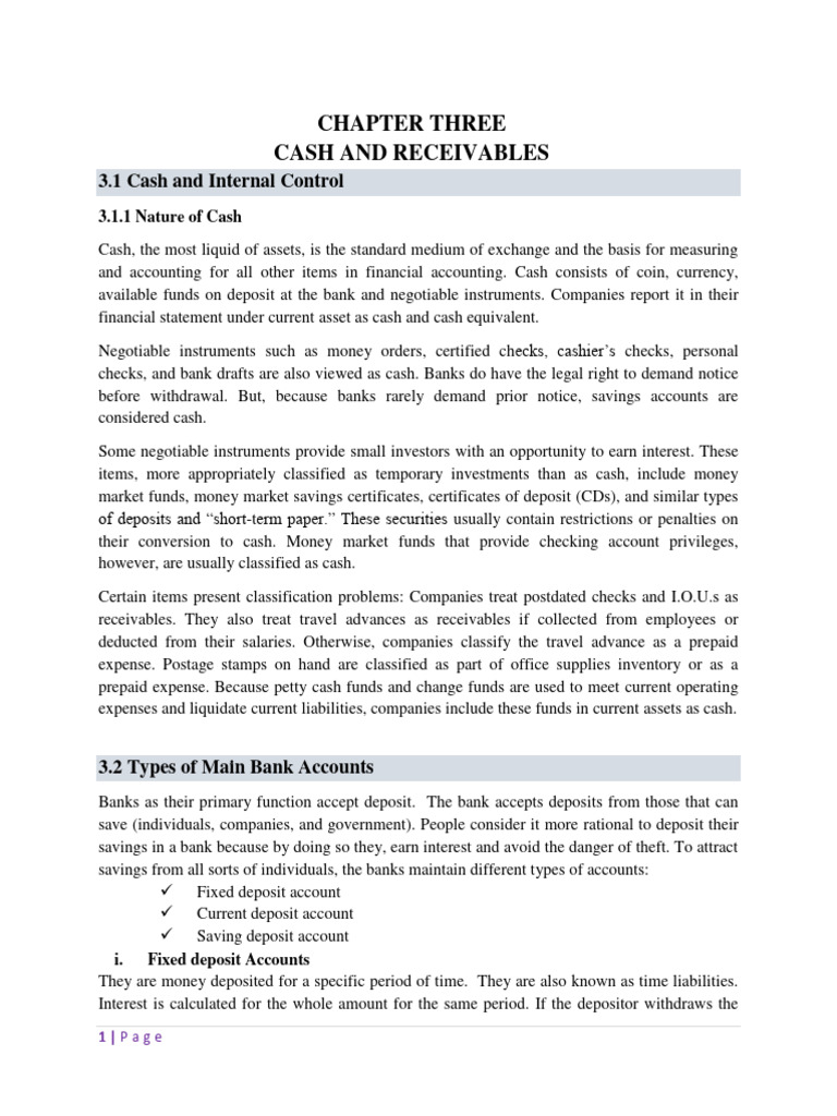 Intermediate Financial Accounting 1 Chapter 3-7 | PDF | Deposit Account ...