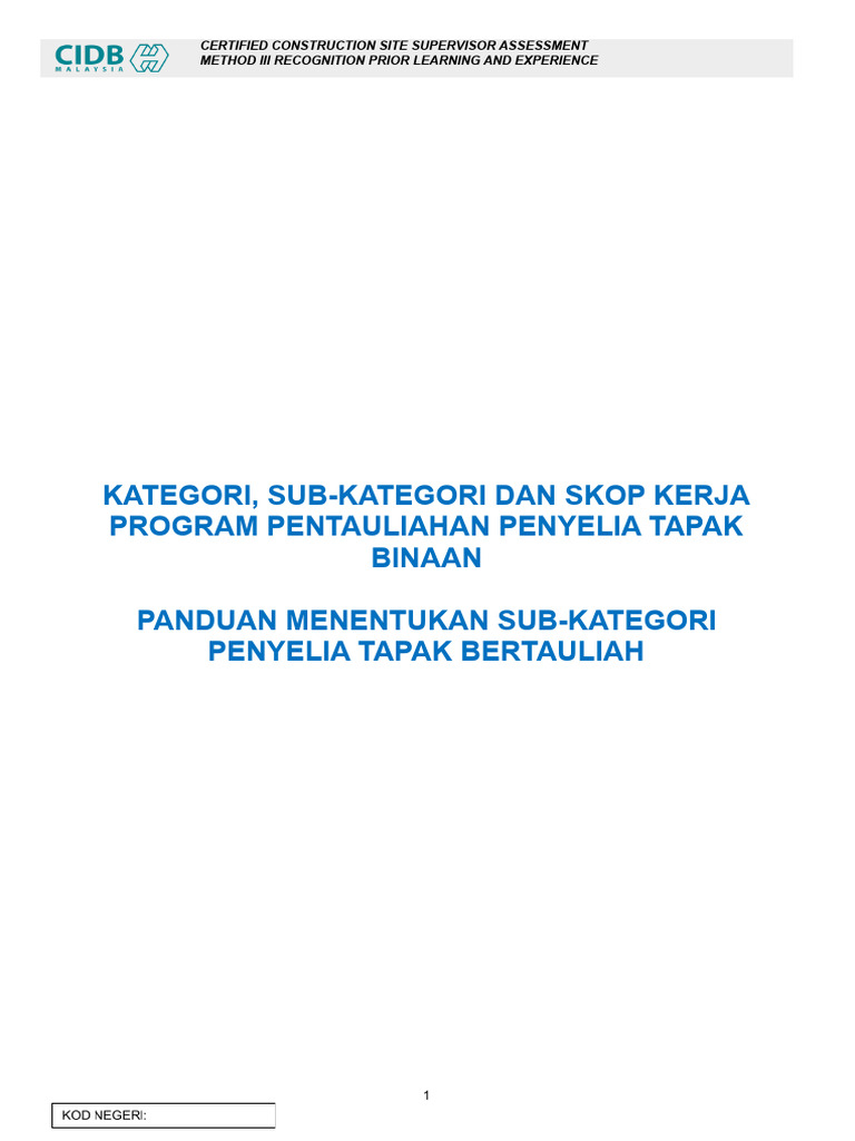 Panduan Sub Kategori CSS | PDF | Deep Foundation | Geotechnical Engineering