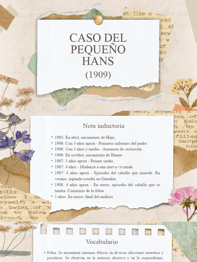 Expo Caso Hans, Clínica Psicoanálitica | PDF | Neurosis | Complejo de Edipo